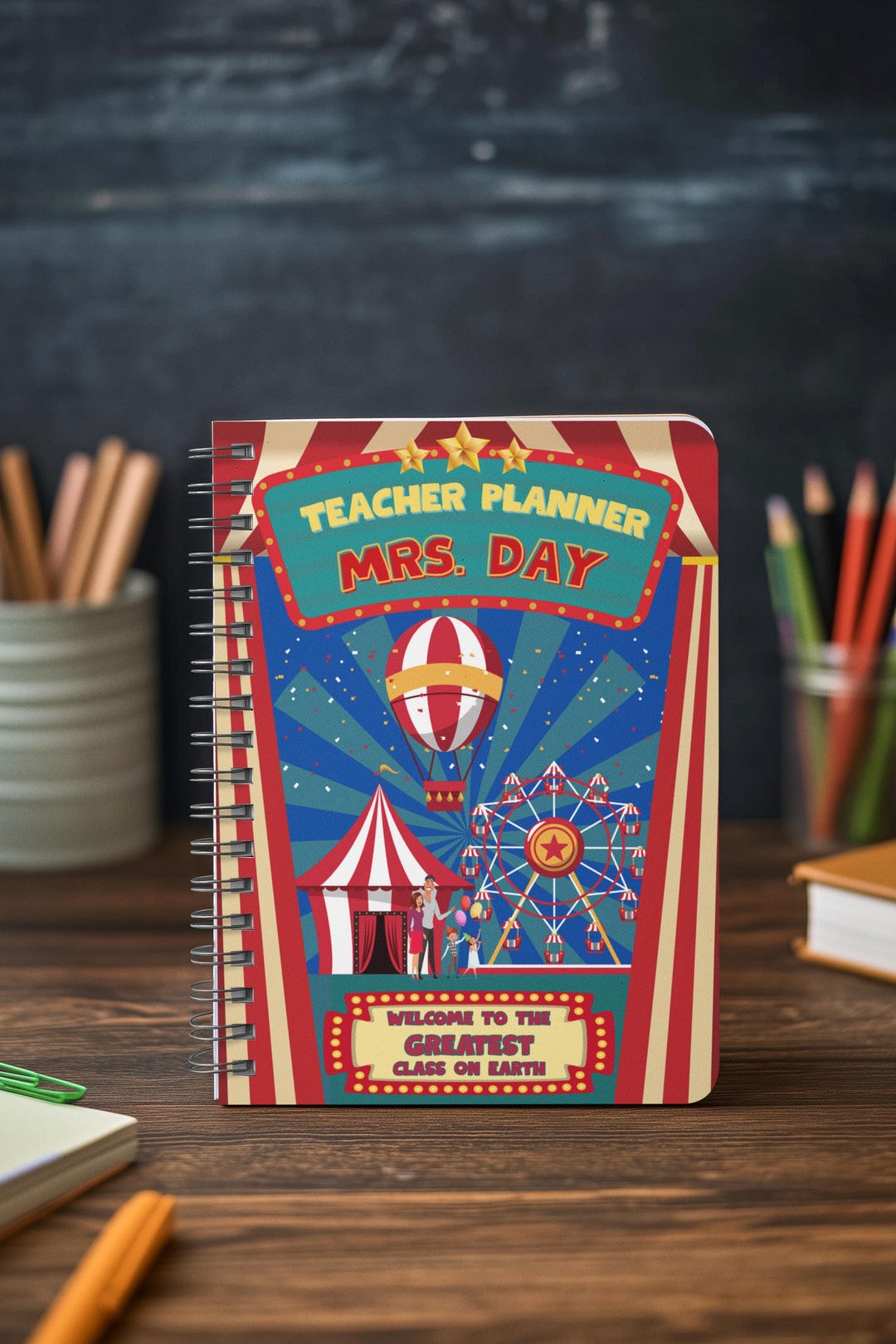 Personalized Carnival Teacher Planner: Laminated Tab Dividers - Etsy