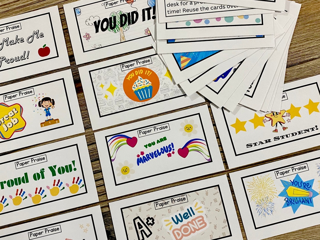 Personalized Praise & Recognition Cards Good Behavior Reward 20 Glossy ...