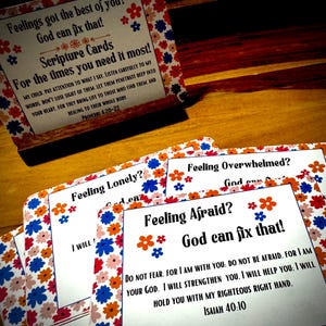 Scripture Cards for Self Care Motivation Cards for Encouragement for ...