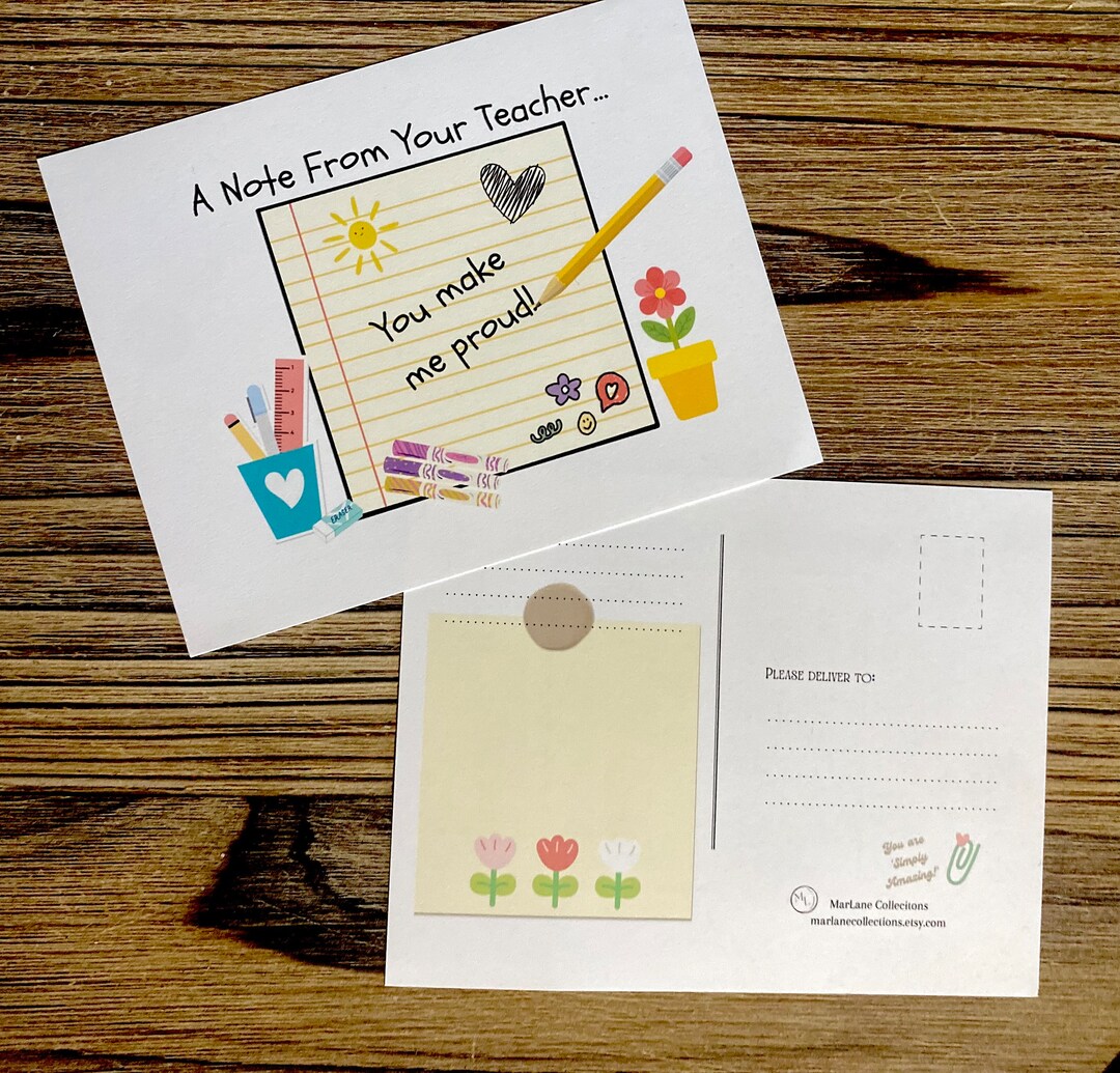 Postcards Personalized School Postcards Encouraging Note to Student ...