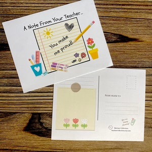 Postcards Personalized School Postcards Encouraging Note to Student ...