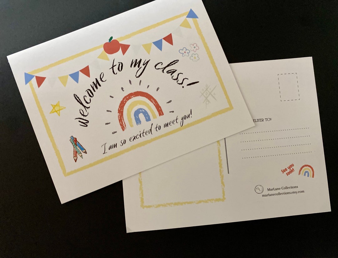 Personalized Welcome to My Class Postcards, Back to School Set - Etsy