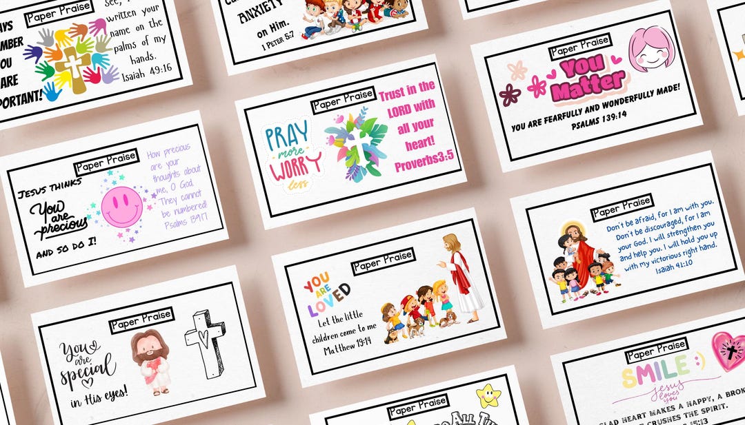 Personalized Praise Cards for Kids Praise & Recognition Cards Jesus ...