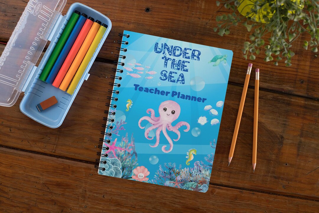 Personalized Under the Sea Teacher Planner: Laminated Tab Dividers - Etsy