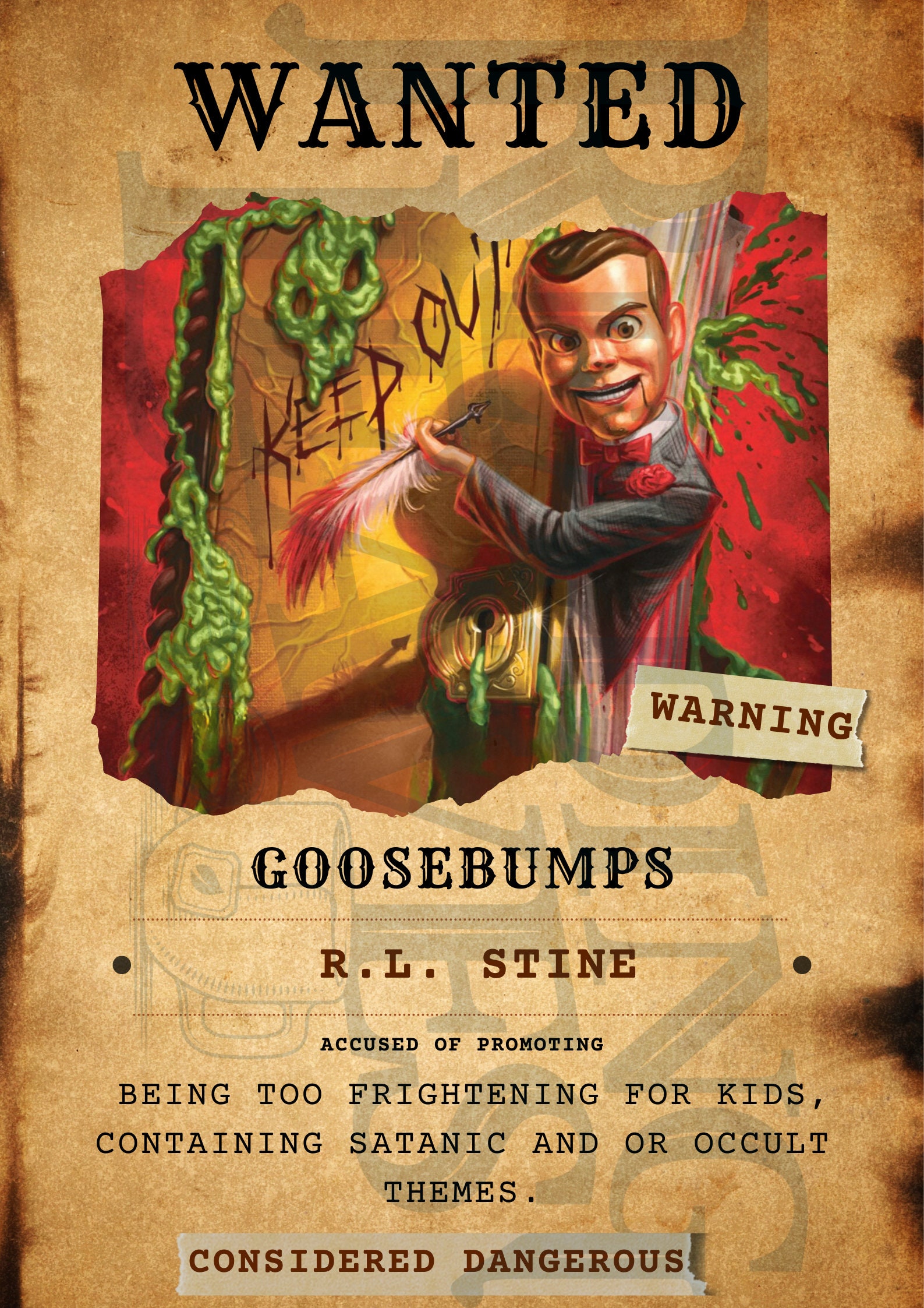 Goosebumps by R.L. Stine Wanted Poster PDF & PNG - Etsy