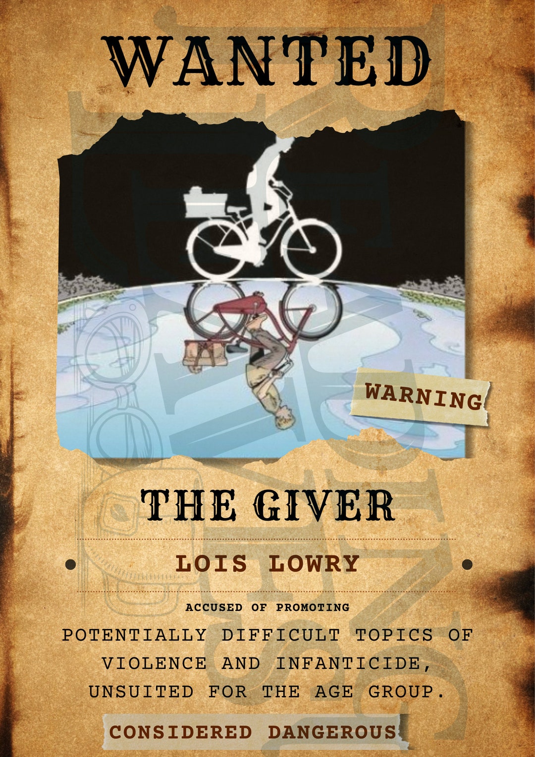 The Giver by Lois Lowry Wanted Poster PDF & PNG - Etsy