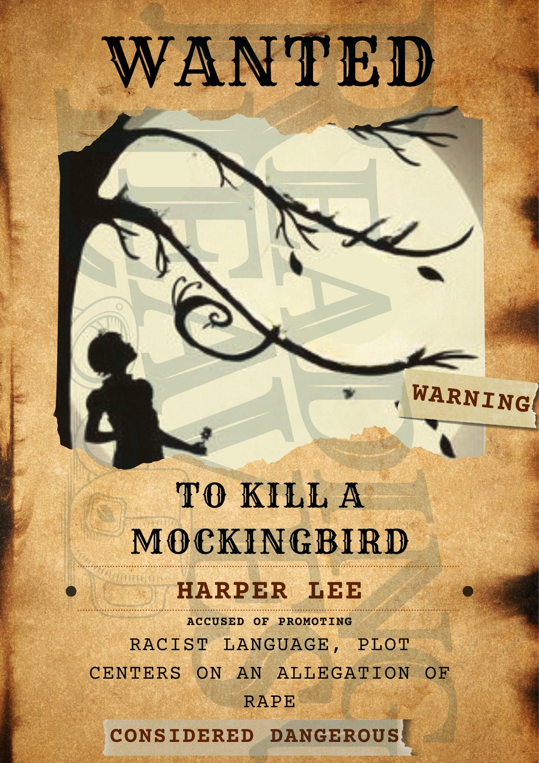 To Kill a Mockingbird by Harper Lee Wanted Poster PDF & PNG - Etsy
