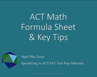 SAT Math Formula Sheet & Key Tips - Etsy