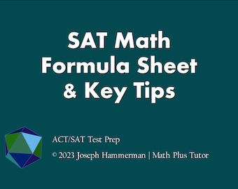 ACT Math Formula Sheet & Key Tips - Etsy