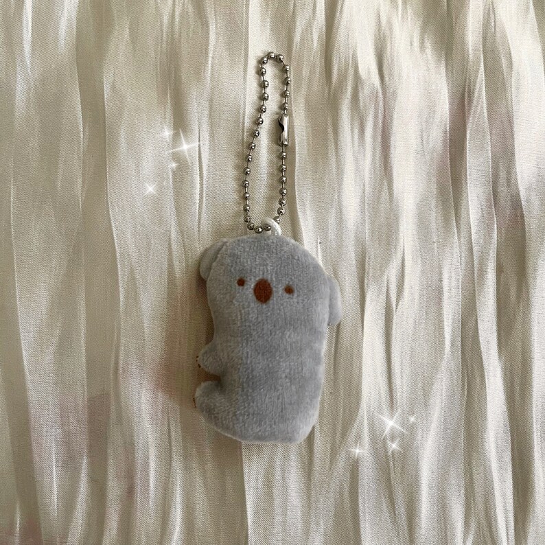 Kawaii Koala Plush Keychain | Cute Animal Charm Accessory | Anime ...