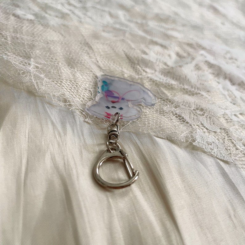 Cute Plushie Dog Acrylic Keychain | Kawaii Toy Puppy Charm | Fun ...