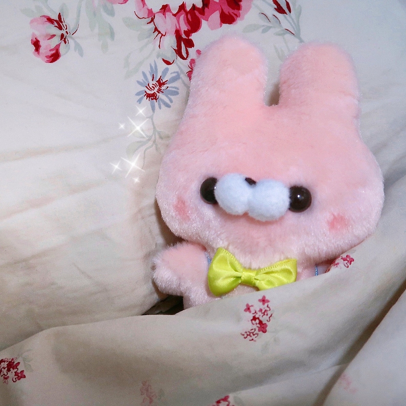 Fluffy Kawaii Flower Bunny Rabbit Cute Soft Plushie | Pink Blush Toy ...