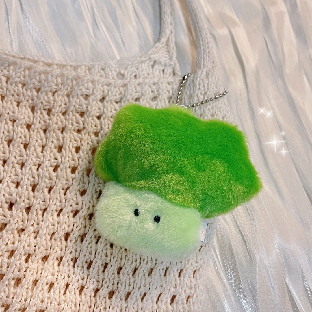 Cute Broccoli Plush Keychain | Kawaii Veggie Charm Accessory | Anime ...