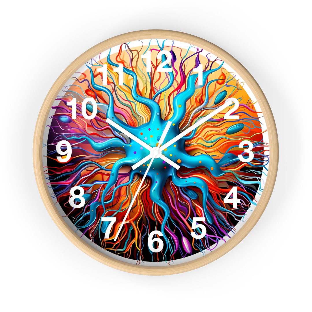 Wall Clock 3D Neuron Brain Cartoon Style , Gift, Home, Office - Etsy