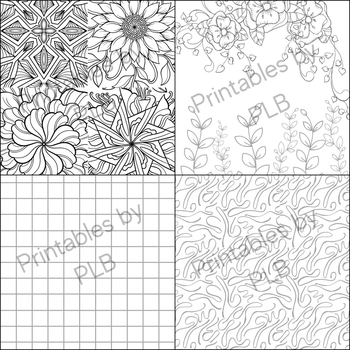 Printable Doodle Pages, Scribbles, Lines, Boredom, Fidget, Coloring ...