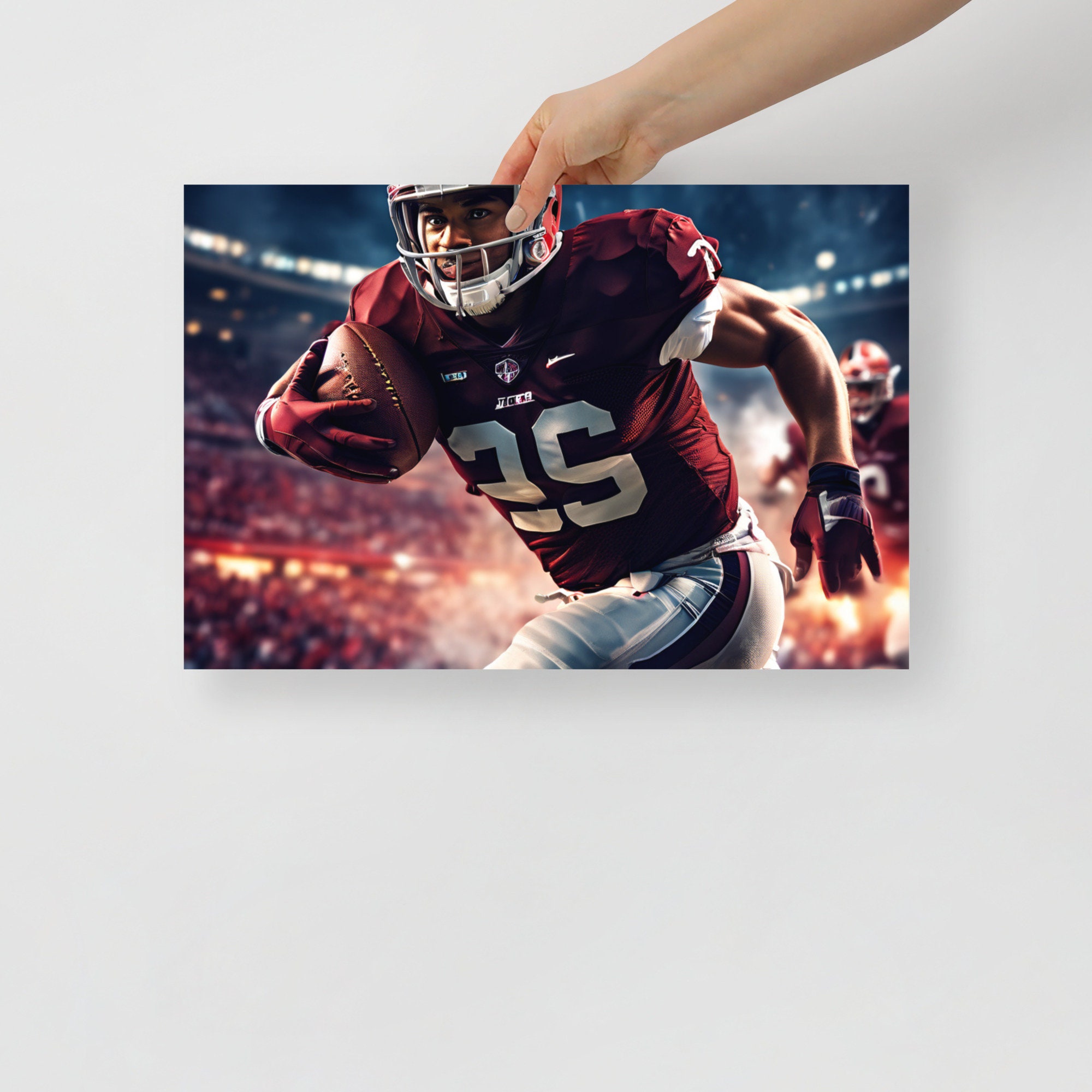 NFL American Football Team Poster, Sports Wall Art, Fan Cave Decor, Man ...