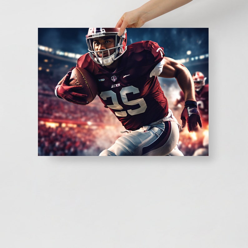 NFL American Football Team Poster, Sports Wall Art, Fan Cave Decor, Man ...