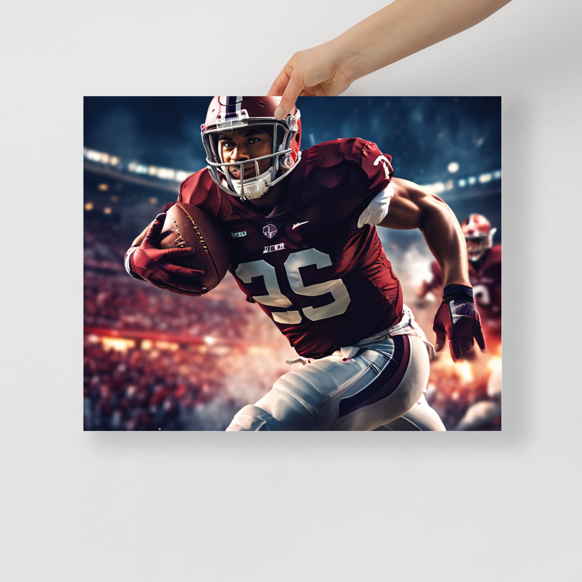 NFL American Football Team Poster, Sports Wall Art, Fan Cave Decor, Man ...