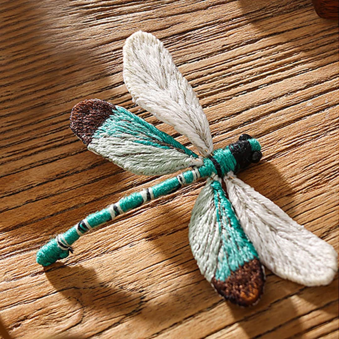 Dragonfly Embroidery Kit: DIY Beginner Needlecraft, Stress Relief - Etsy