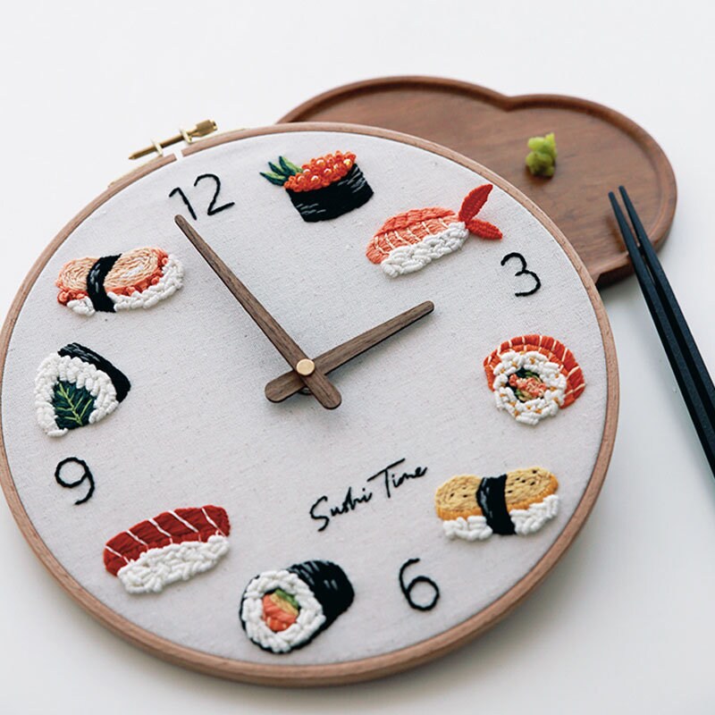 Embroidery Clock Embroidery Kit - DIY Craft Kit With All Materials and ...