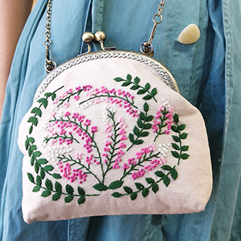 Vintage Handbag Embroidery Kit - DIY Craft Kit With All Materials and ...