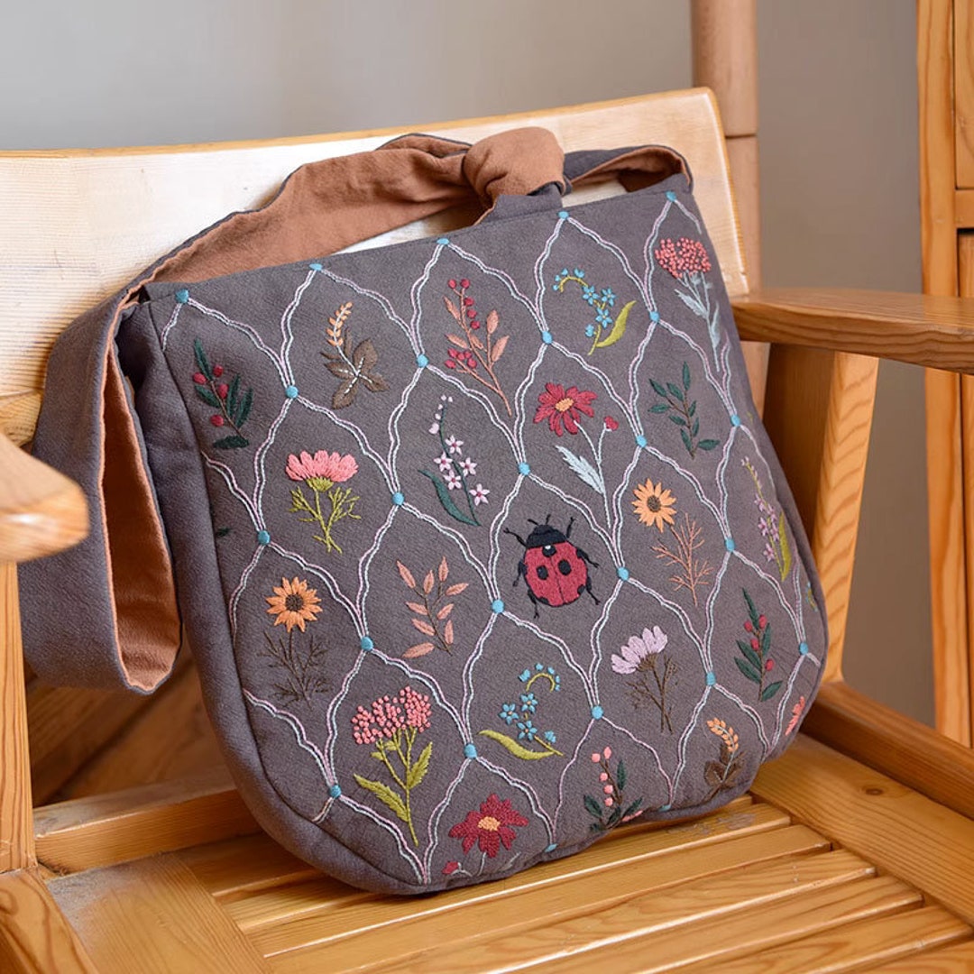 Bag Full Embroidery Kit - DIY Craft Kit With All Materials and Tutorial ...