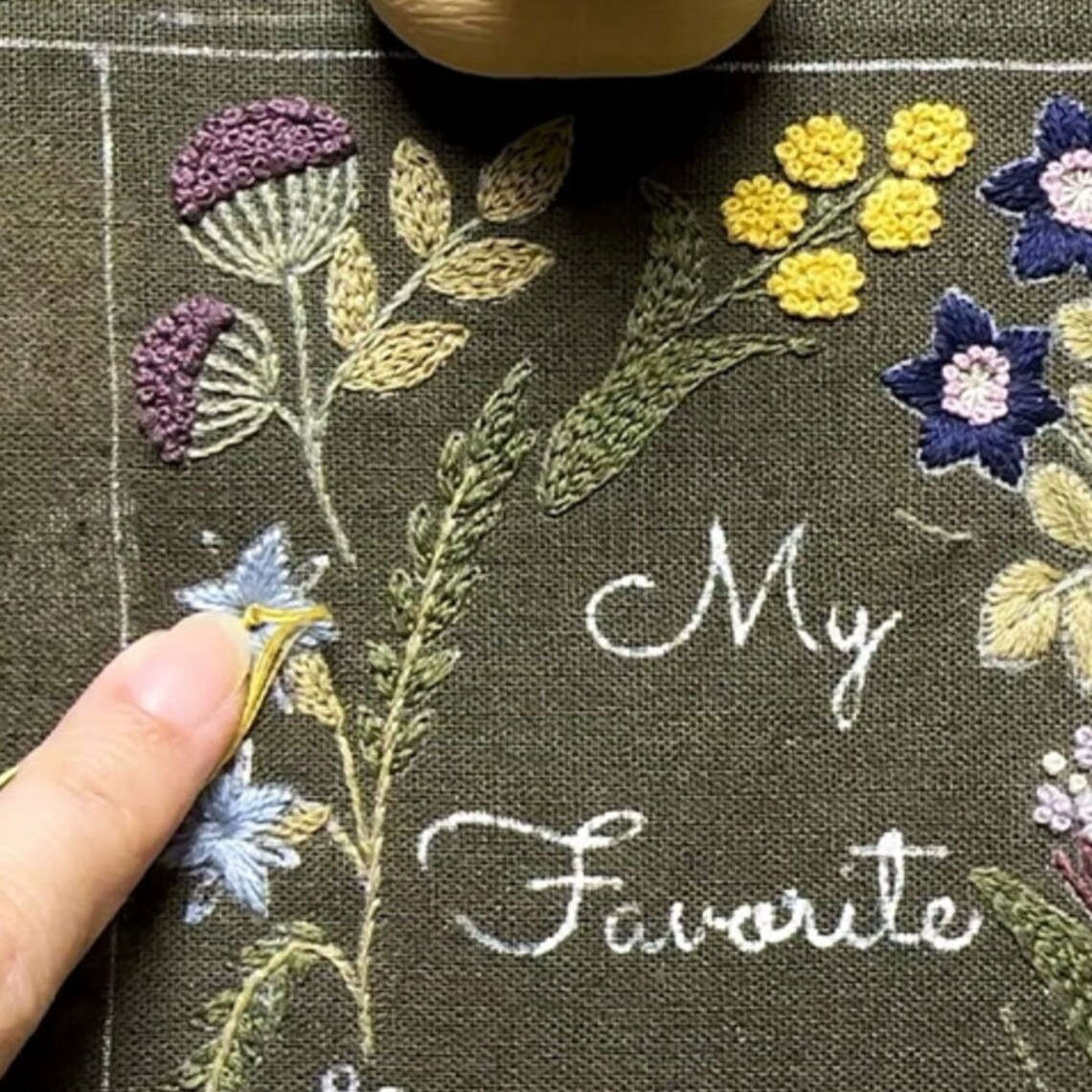 Forest Floral Embroidery Book Cover Kit, Beginner DIY Craft, Realistic ...