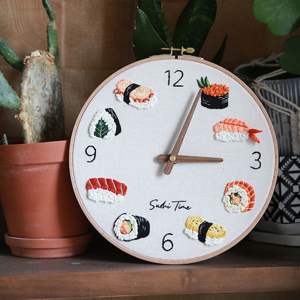 Embroidery Clock - Etsy