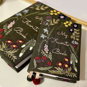 Embroidered Book Cover Embroidery Kit - DIY Craft Kit With All ...