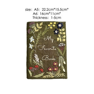 Embroidered Book Cover DIY Craft Kit: Floral Beginner Embroidery - Etsy