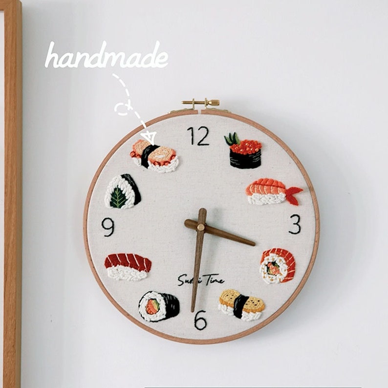 Embroidery Clock Embroidery Kit - DIY Craft Kit With All Materials and ...