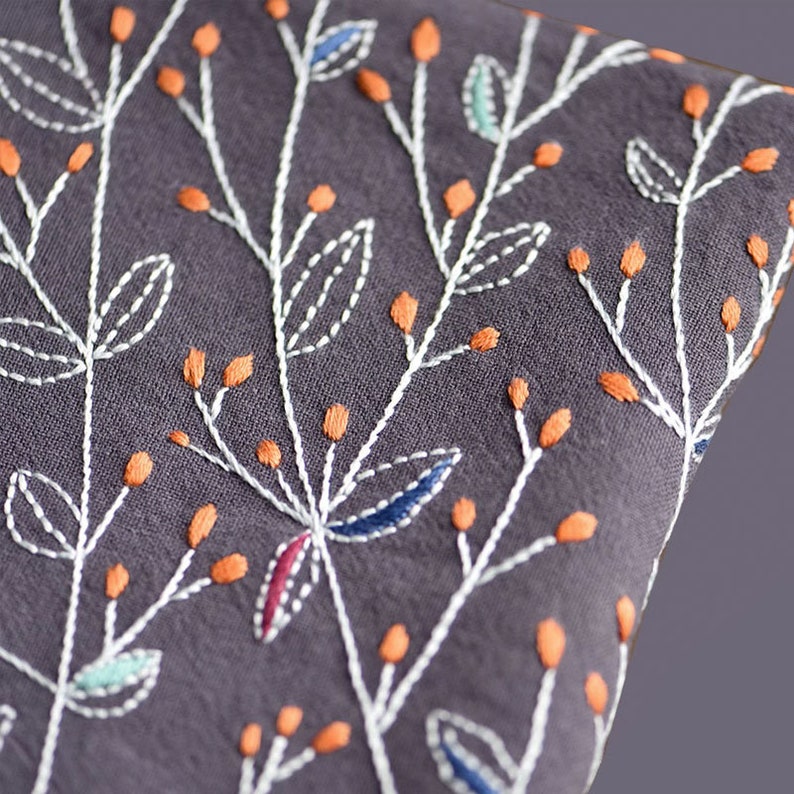 Embroidered Book Cover DIY Kit: Floral Beginner Craft With Tutorial - Etsy