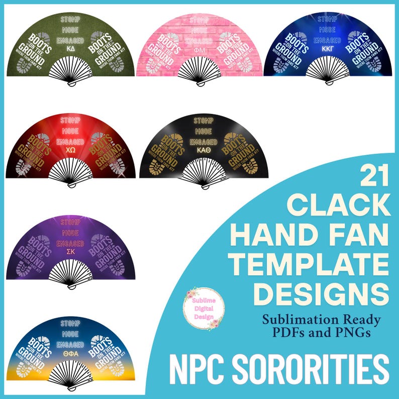21 Clack Hand Fan Template Designs National Panhellenic Conference ...