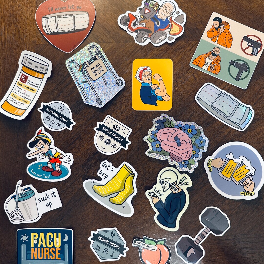 Mystery Sticker Set / Physical Therapy Nursing Medical Jokes / Doctor ...