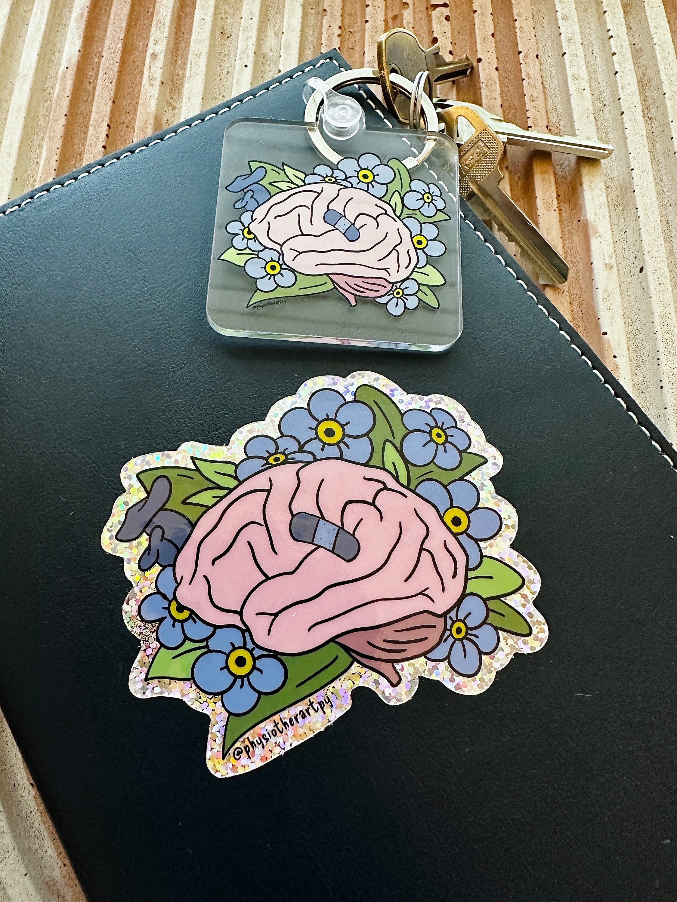 Novelty Keychain Gift / Holographic Sticker Art / Thoughtful Healthcare ...