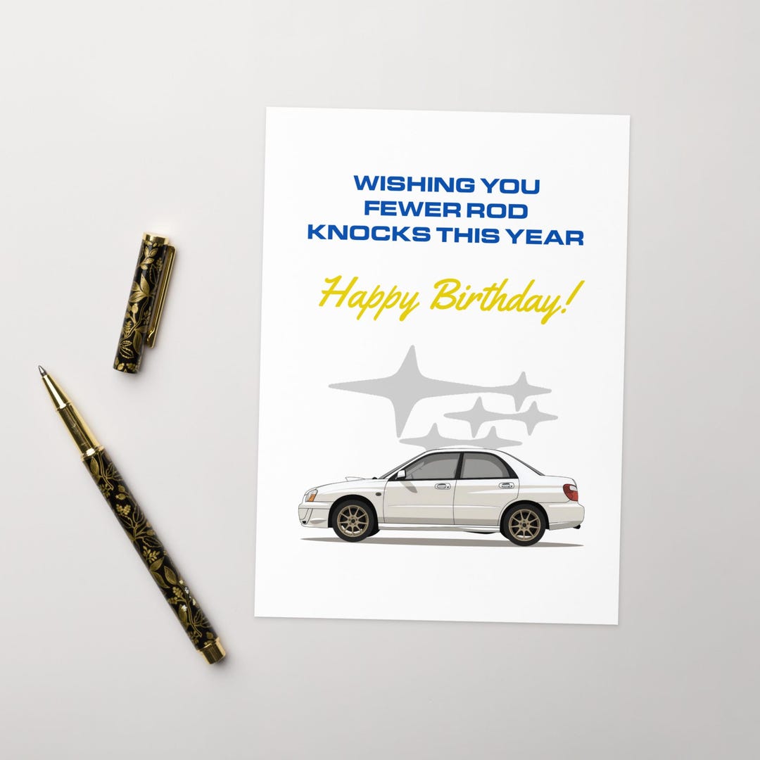 WRX STI Blob Eye Birthday Card – Car Lover Gift - Etsy