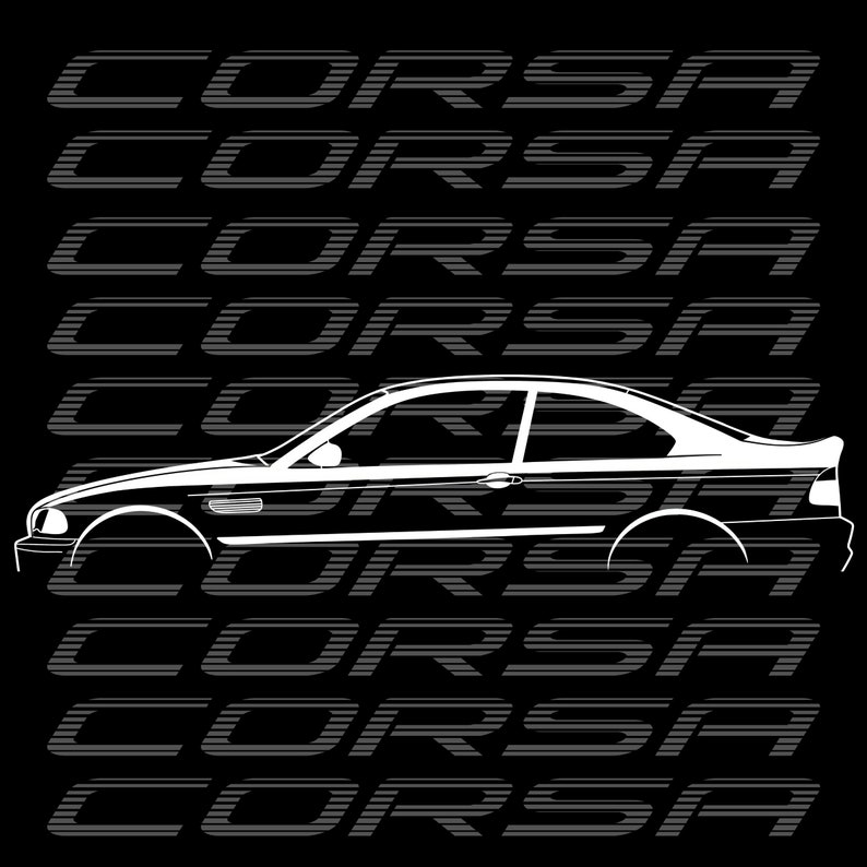 E46 M3 Graphic M3 E46 Silhouette File SVG PNG PSD Digital File - Etsy