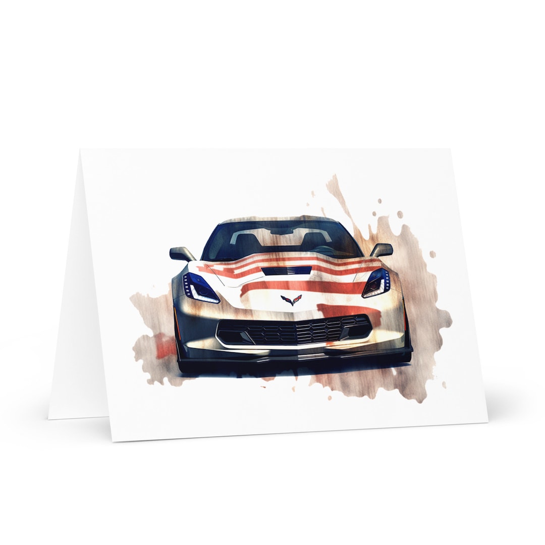 C7 Corvette Birthday Card, Father's Day Card, Christmas Card - Etsy