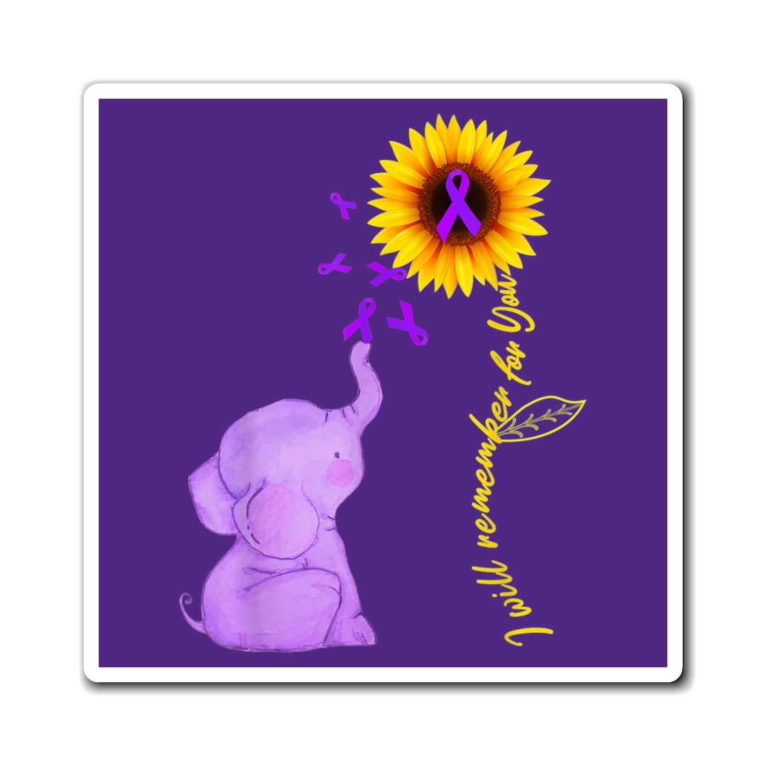 I Will Remember for You Dementia Alzheimer's Elephant Purple and ...