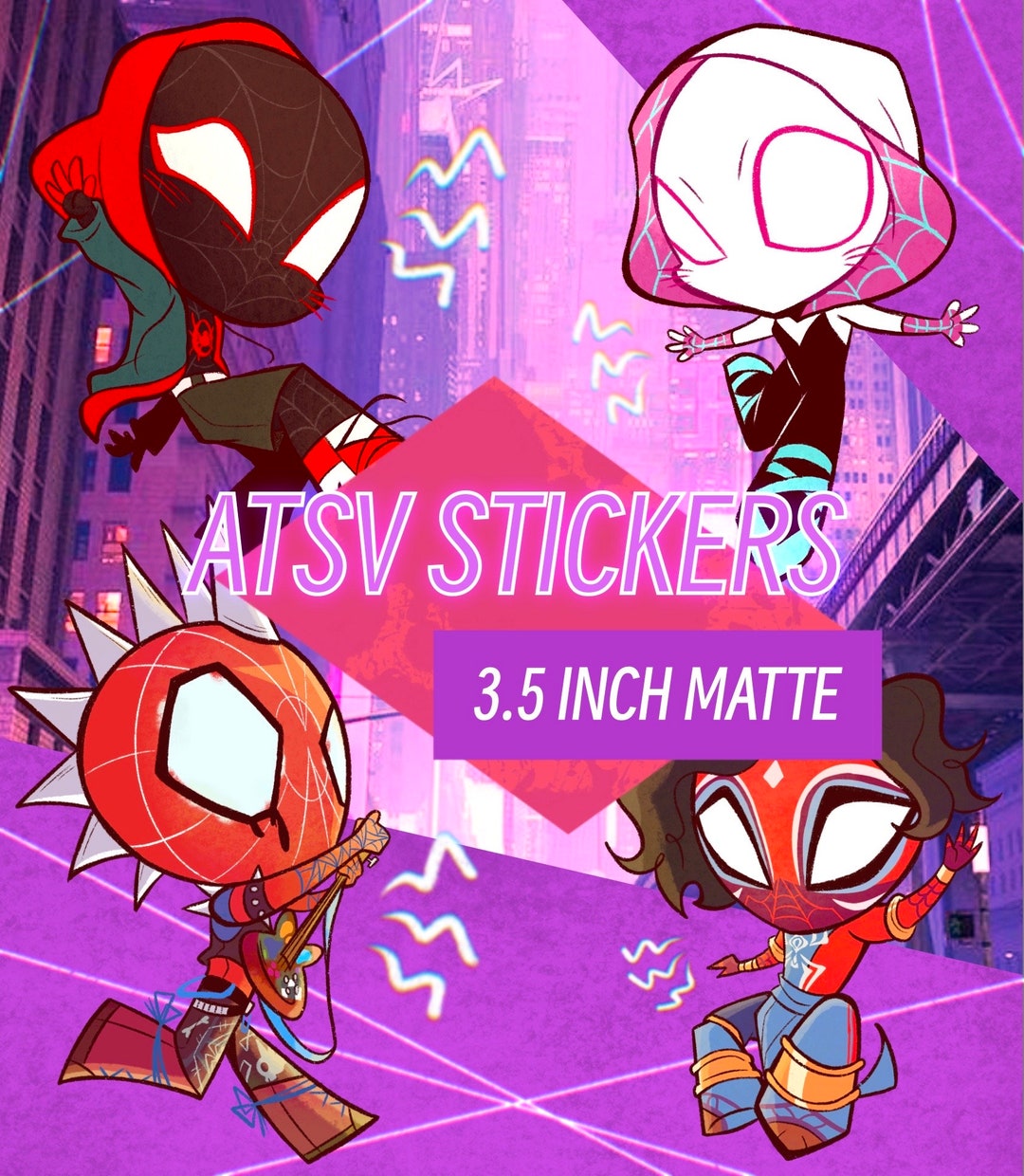ATSV Spiderman Stickers // Spiderverse - Etsy