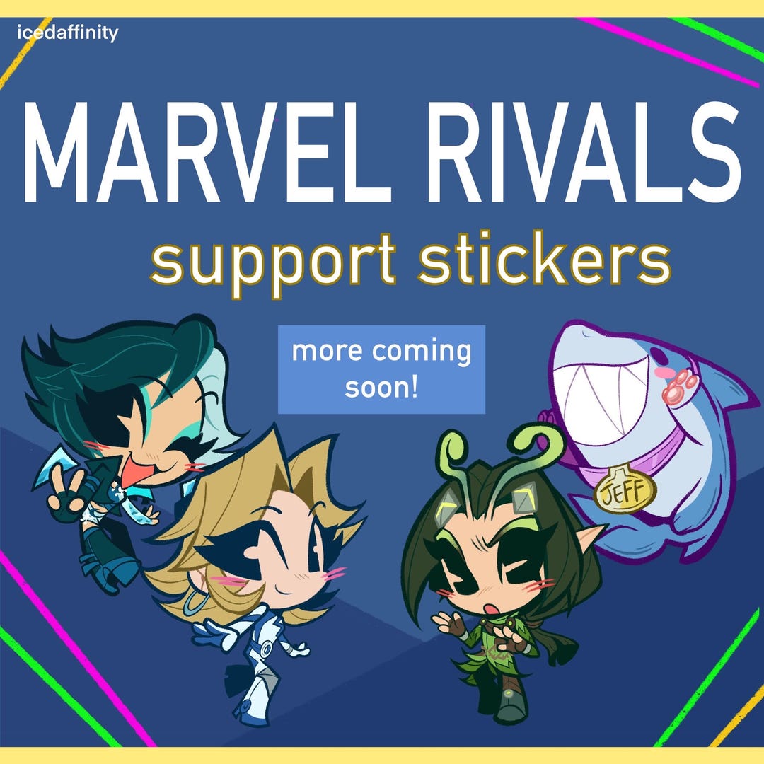 Marvel Rivals Support Stickers - Etsy