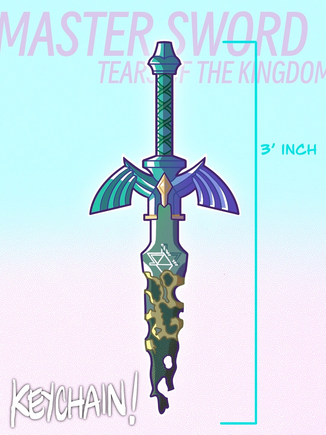Decayed Master Sword Keychain - Etsy