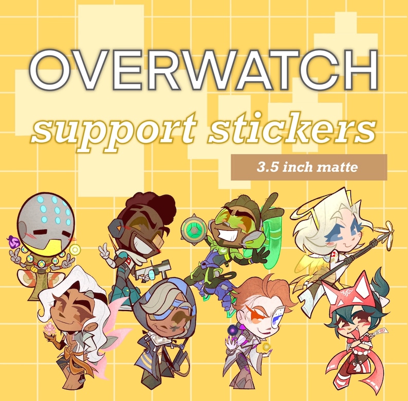 Overwatch Support Stickers // OW2 - Etsy