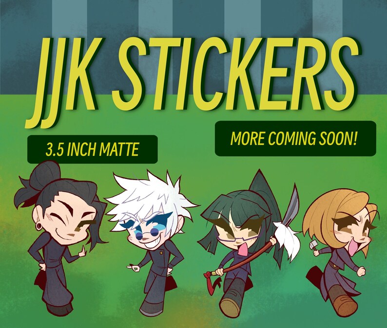 JUJUTSU KAISEN Stickers // JJK - Etsy