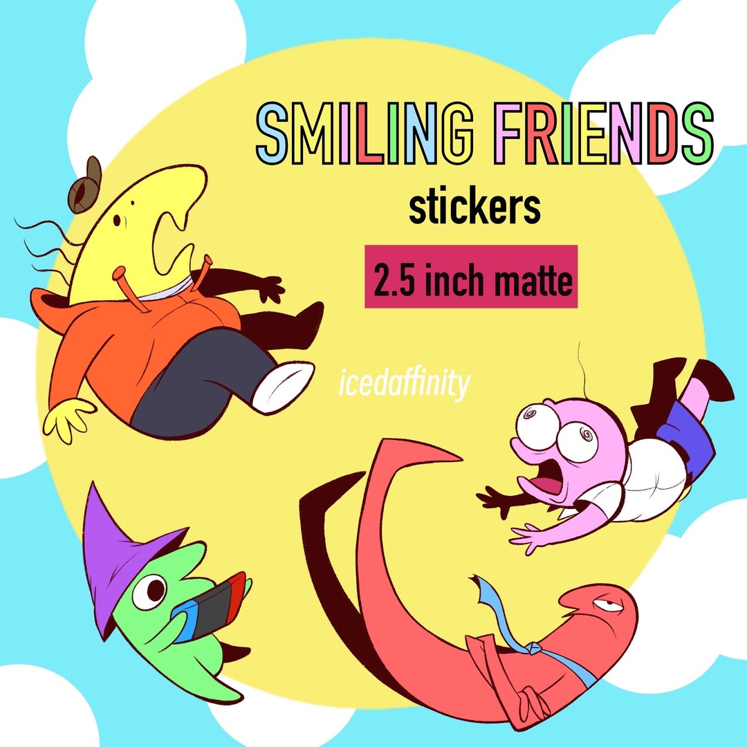 Smiling Friends Stickers // SF - Etsy