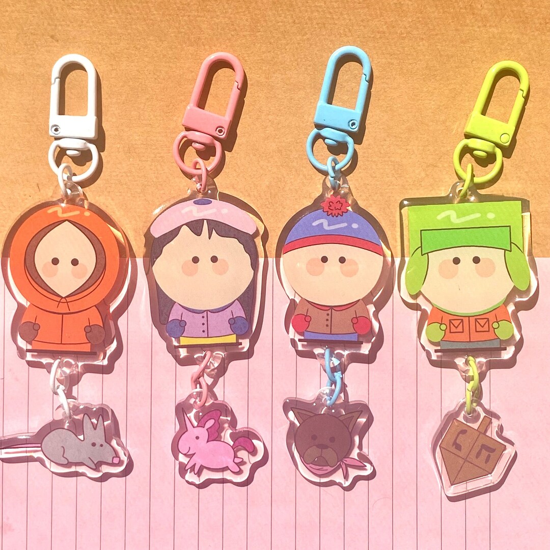 SOUTH PARK Keychains and Stickers // Sp - Etsy