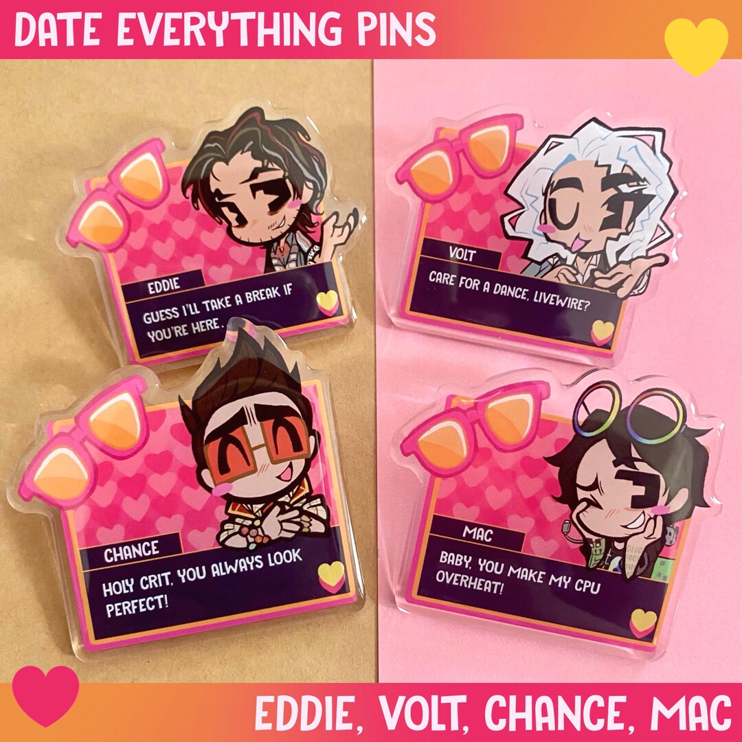 Date Everything Acrylic Pins - Etsy