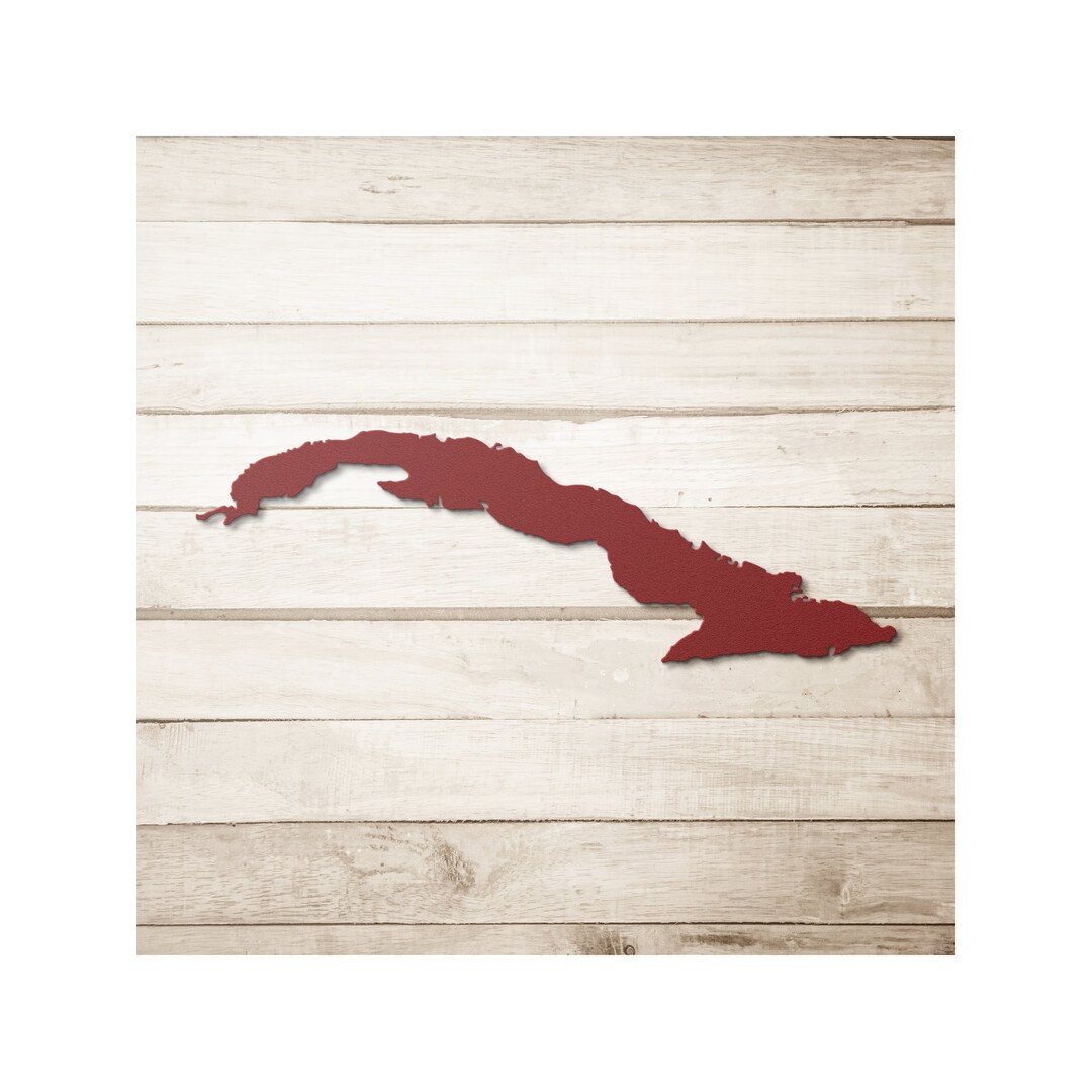 Cuba Outline Metal Cutout - Etsy
