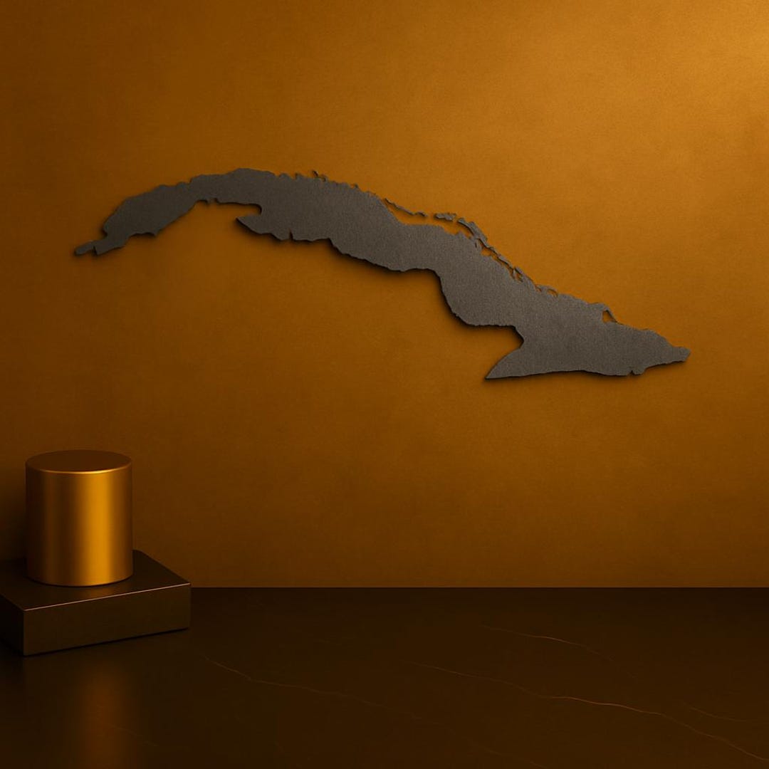 Cuba Outline Metal Cutout - Etsy