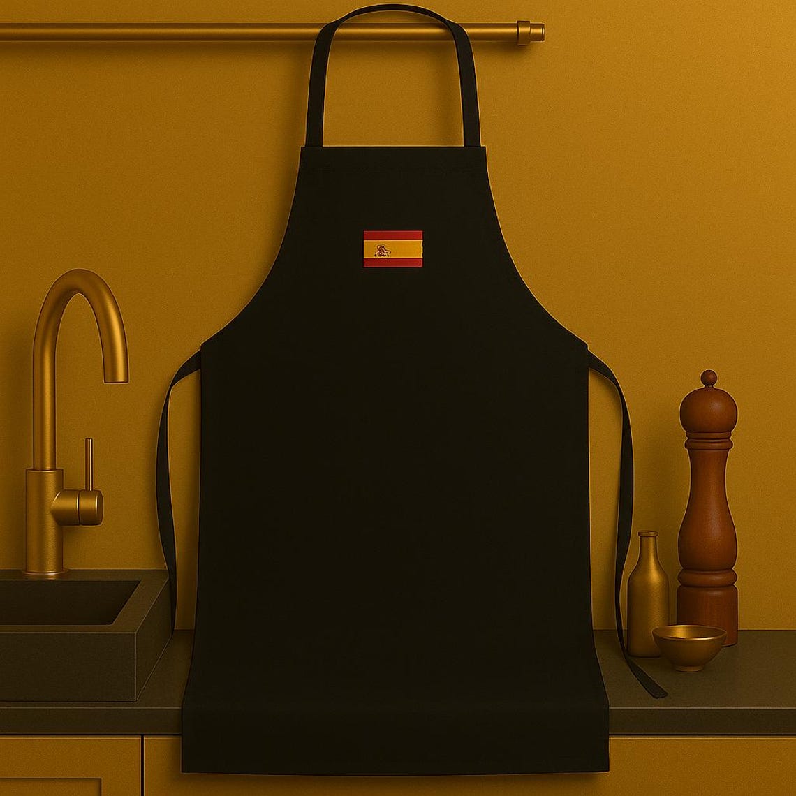 Spanish Flag Embroidered Apron - Etsy